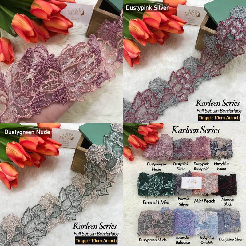 BORDER LACE SULAM SIMPLE KEMAS TINGGI MANIK CANTIK SESUAI UNTUK RENDA ...