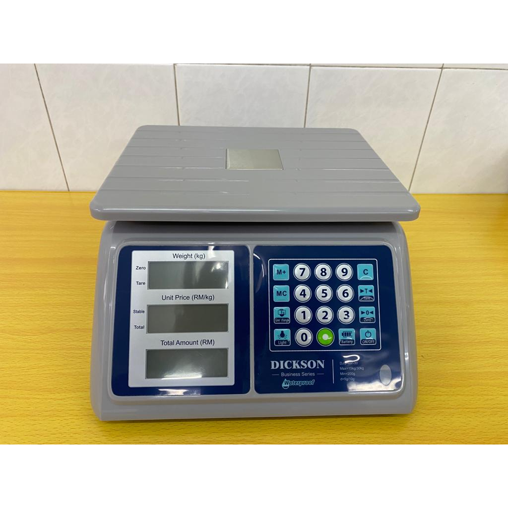 30kg Dickson Waterproof Digital Pricing Scale / Penimbang Waterproof ...