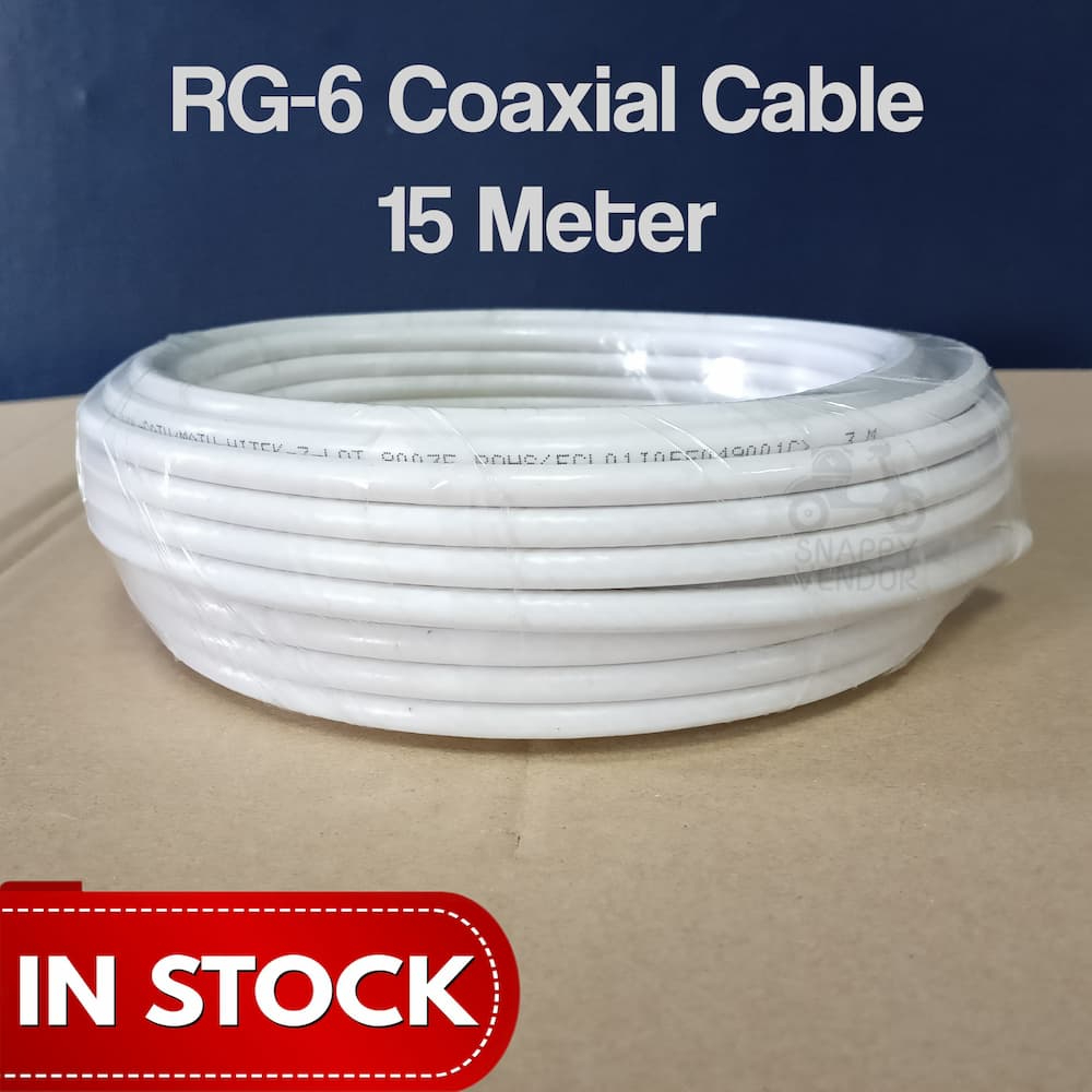 15m RG6 Cable for Digital TV Satellite Signal Transmission Coaxial ...