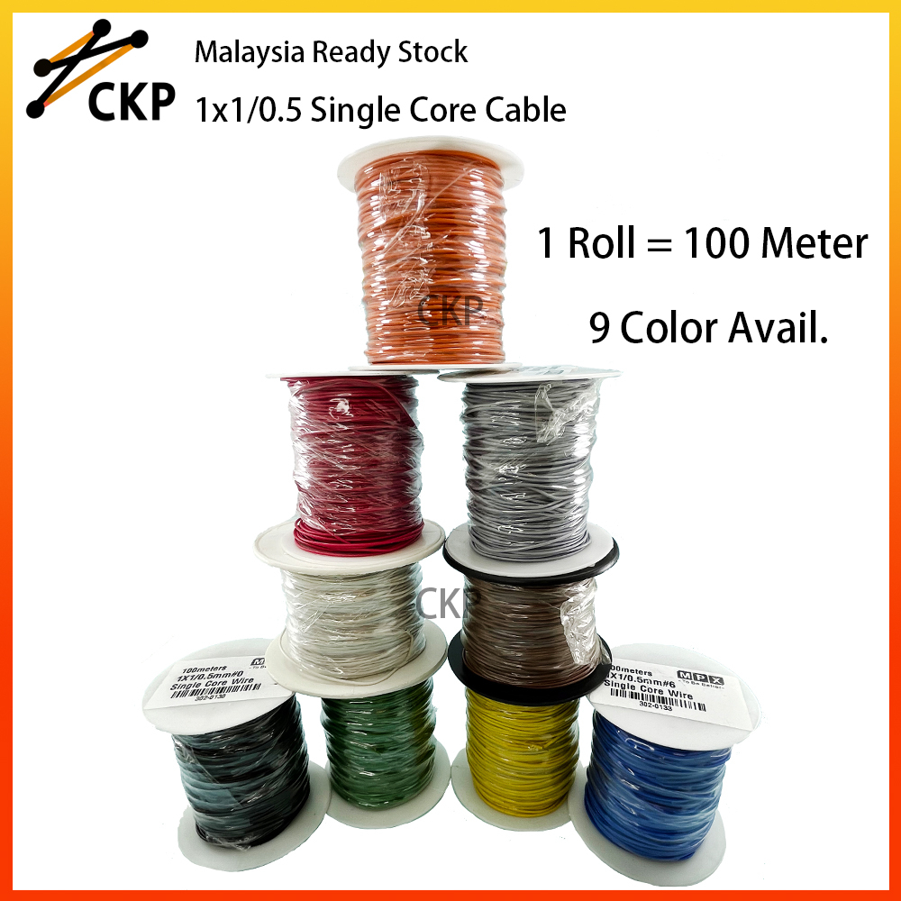 1 Roll Single Core Single Strand Signal Wire 1/0.5mm Single Core Wire ...