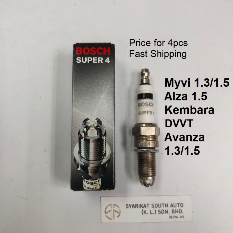Spark Plug YR78X 0242132501 Bosch Super Perodua Myvi Perodua Kembara ...