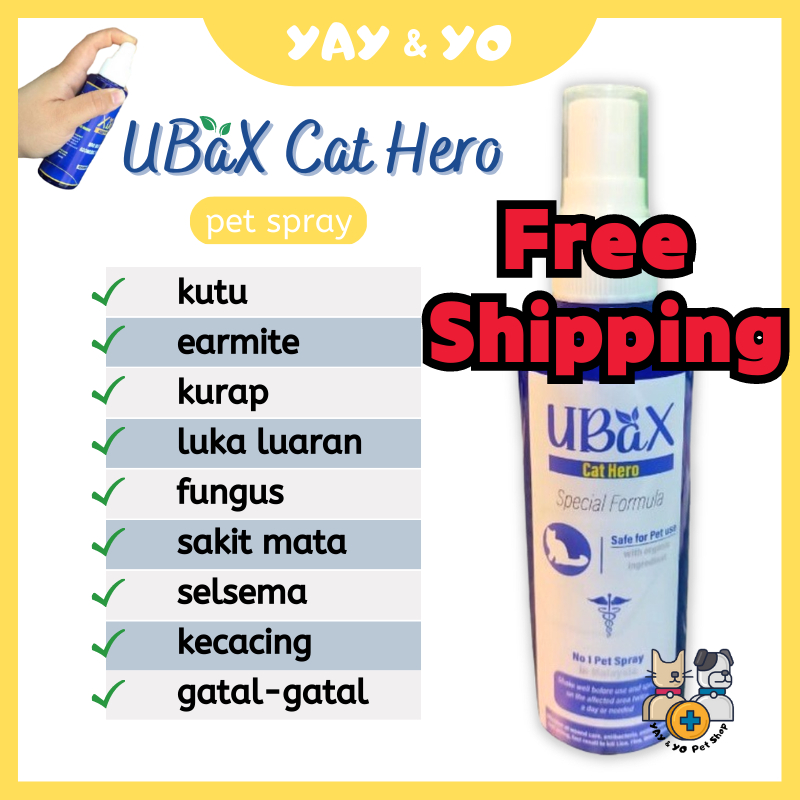 Yay&Yo Ubax Kucing Ubat Cat Hero Spray original Ubat Kutu Kurap Fungus ...