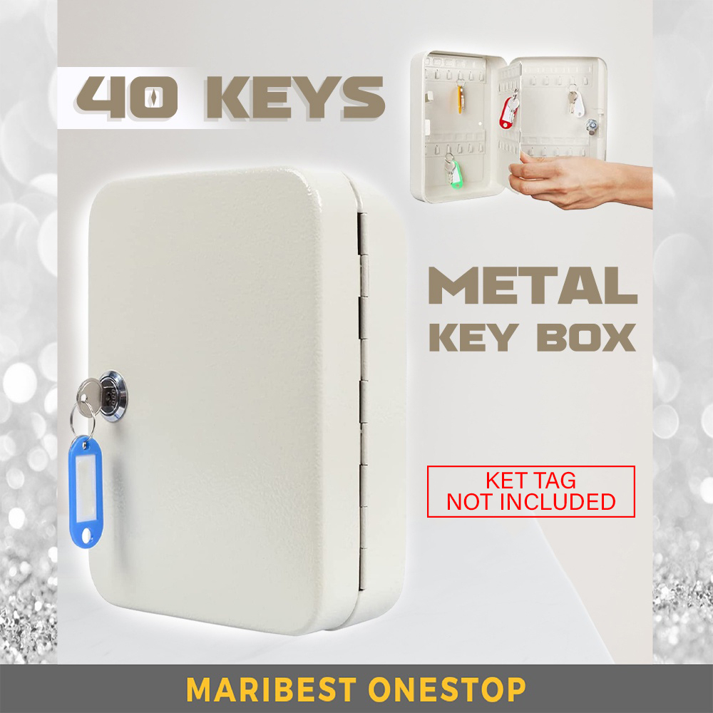 40 KEYS METAL KEY BOX KEY CABINET WALL MOUNT STORAGE KEY LOCK BEKAS ...