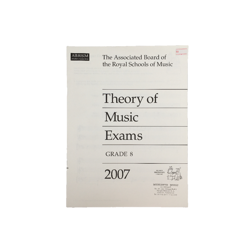 ABRSM Theory of Music Exams Grade 8 2007, 2008, 2009, 2010, 2011, 2012 ...
