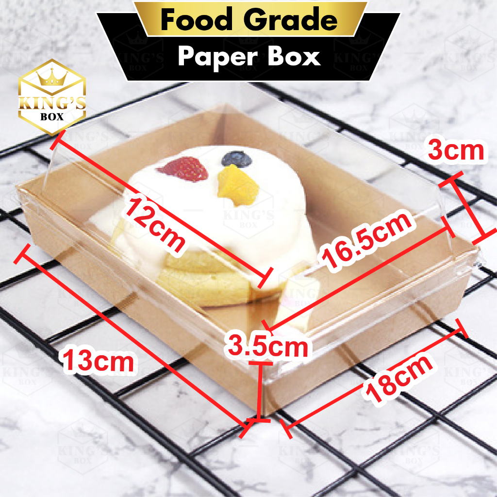 READY STOCK!!Kraft/White Paper Square and Rectangular Cake Box with ...