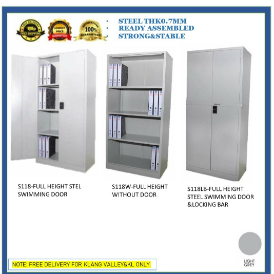 FULL HEIGHT CUPBOARD | RAK BUKU | RAK SIMPANAN | RAK PEJABAT | Shopee ...