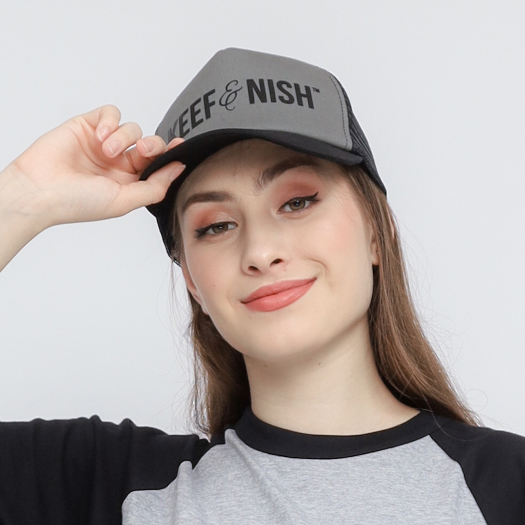 KEEF & NISH - DARK GREY TRUCKER - LOGO | Shopee Malaysia