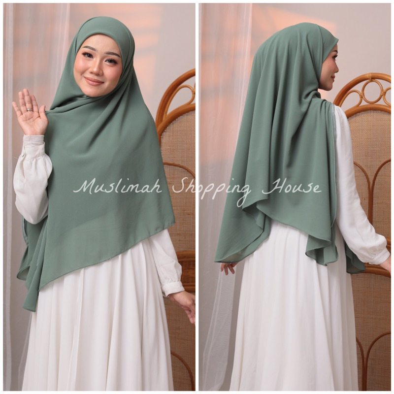 Tudung KHIMAR LABUH BERZIP bidang 60 Cutting Slim Bawal Sarung Labuh ...
