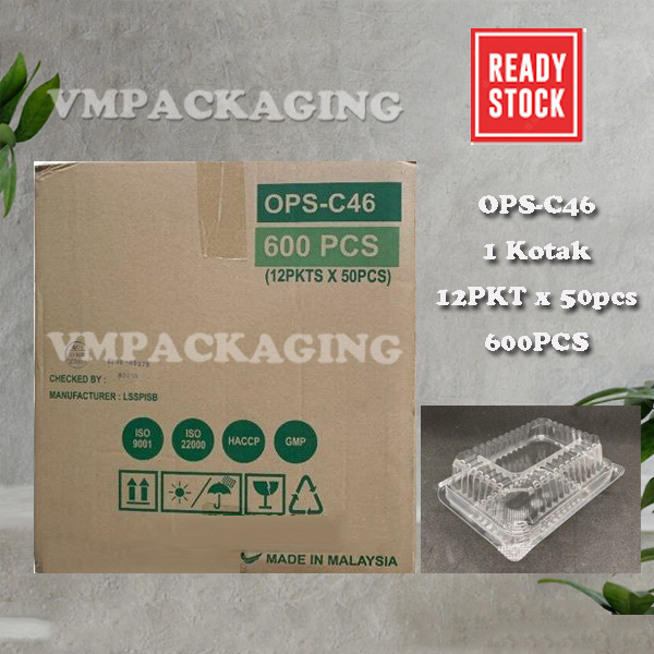 [1 KOTAK] OPS-C46 -BENXON Plastic Tray [ 600pcs ] Bakery Disposable ...