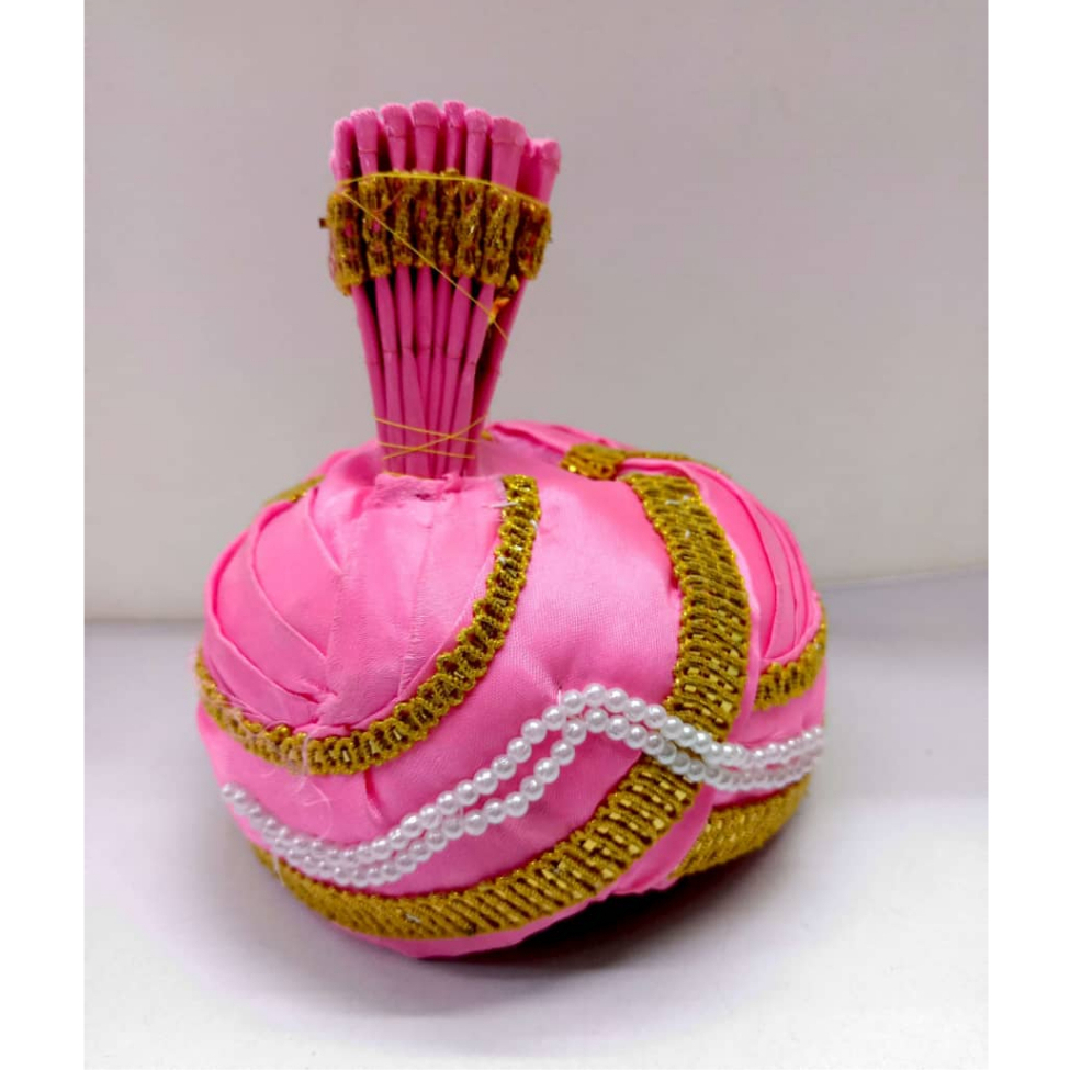 Thalapa / Embellished Art Silk Turban ( Medium size Swamy / Wedding ...