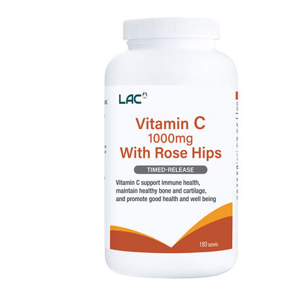 LAC VITAMIN C 1000MG WITH ROSE HIPS TIME RELEASE 180'S | Shopee Malaysia