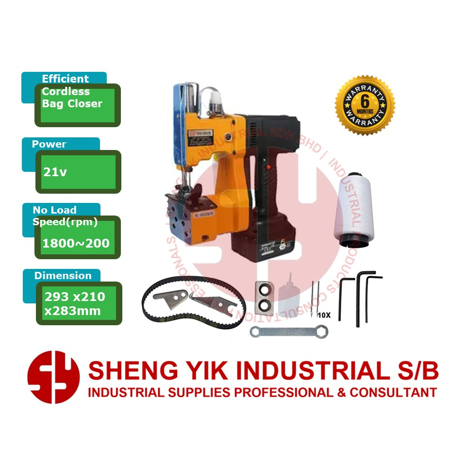 SYI Industrial 21v Cordless Bag Closer Machine Sewing Sealing Stitching ...