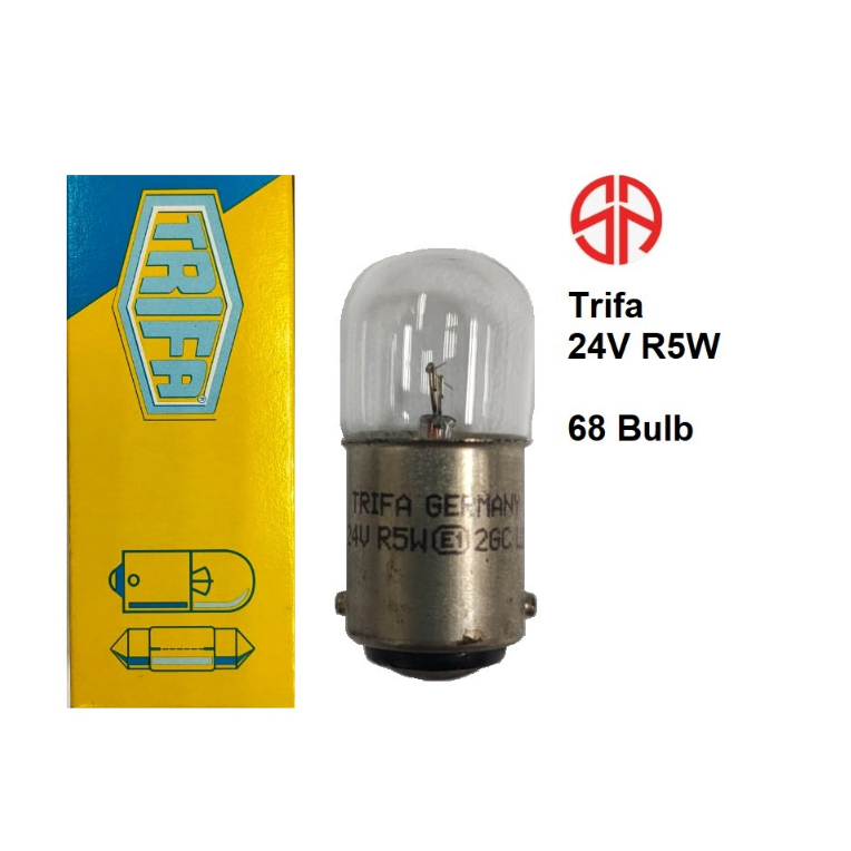 24V R5W 68 Bulb Trifa 01314 BA15d Bulb Tail light Tail lamp Number ...