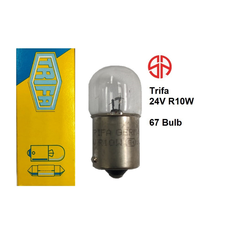 24V R10W 67 Bulb Trifa 1305 BA15s Tail light lamp Number Plate Light ...