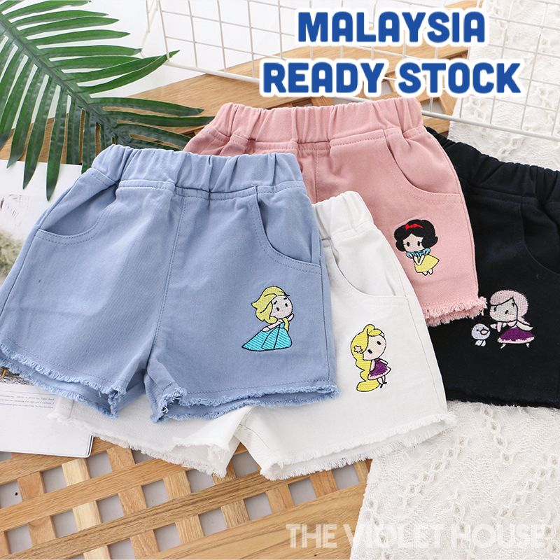Princess Short Pants Cotton Thin Denim Shorts Kids Girls Summer ...