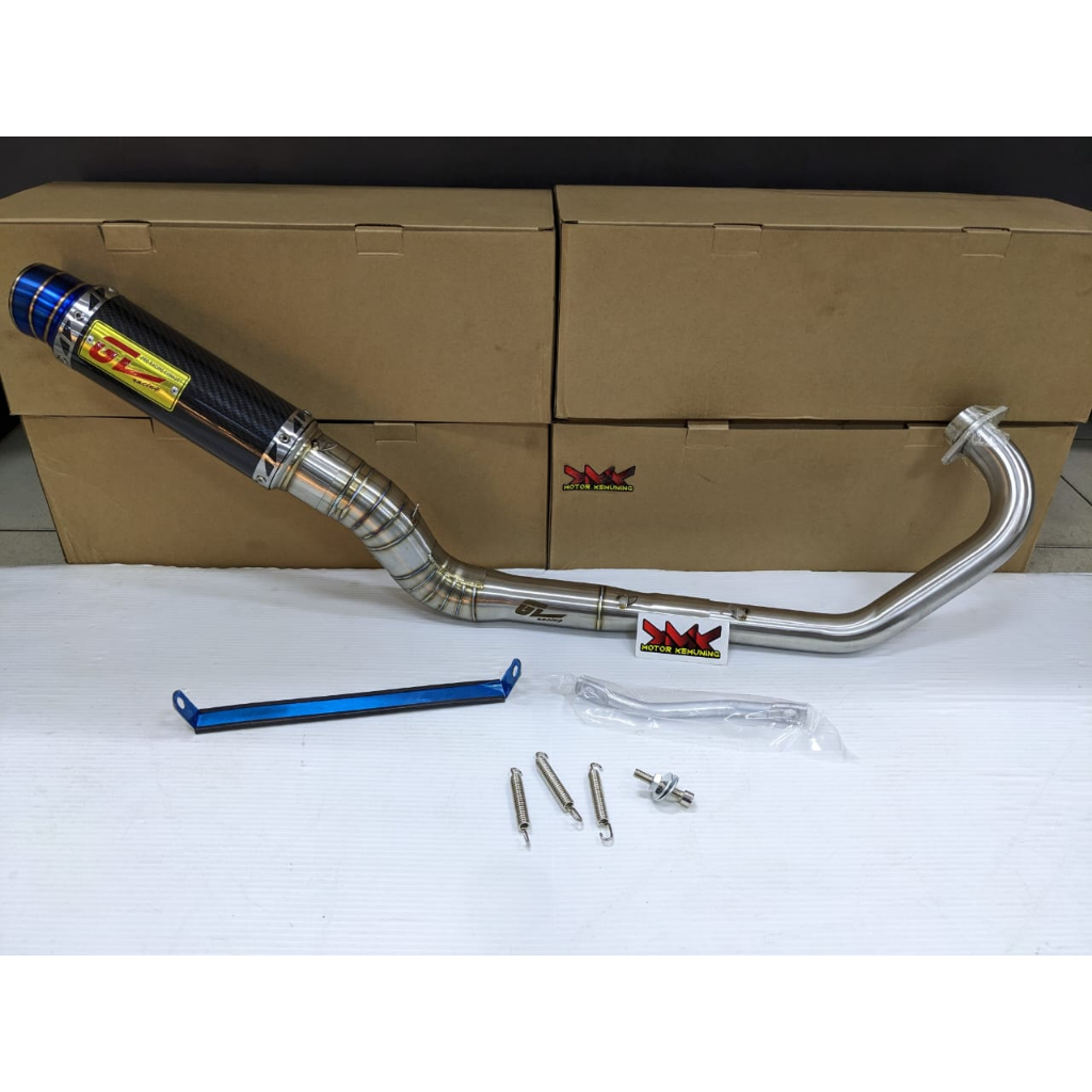 GL Racing Exhaust Open Muffler Short Carbon Y15ZR 135LC (32/35/53) (35 ...