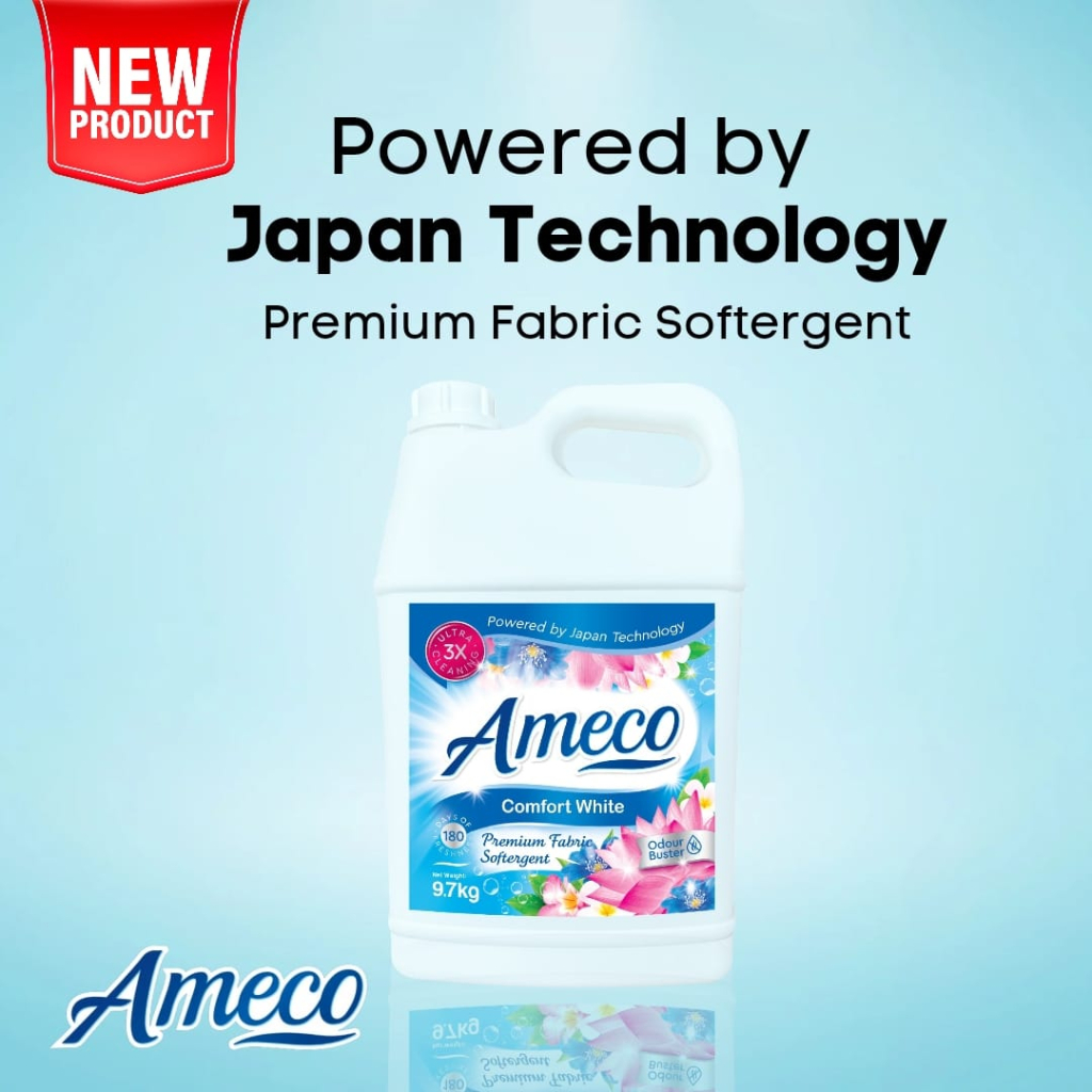 SABUN PAKAIAN BERSIH + WANGI AMECO (AMIGO) DETERGENT + SOFTENER ...