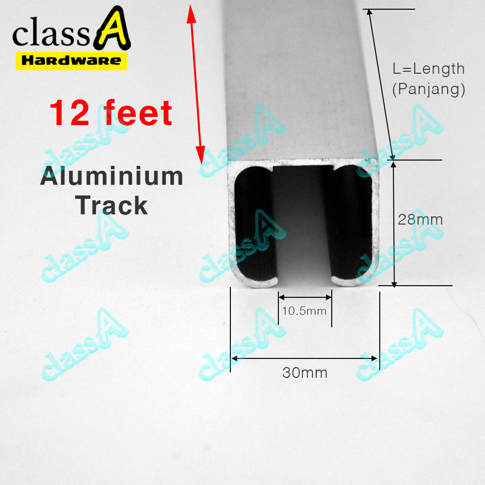 ClassAHW Sliding Wood Door Roller 80kg Aluminium U Rail Track Pintu ...