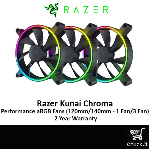 Razer Kunai Chroma - Performance aRGB Fans (120mm/140mm - 1 Fan/3 Fan ...