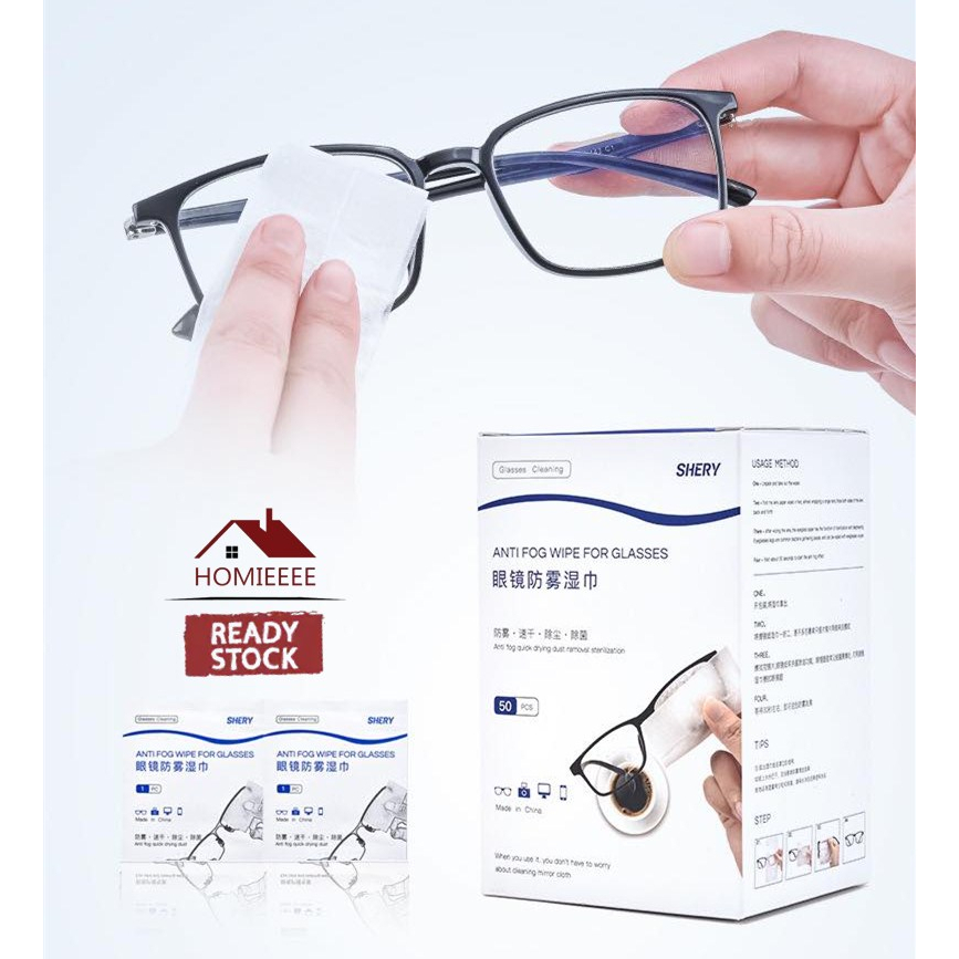 Disposable Anti-Fog Glasses Wet Wipes🔥Ready Stock🔥Spectacles Lens Phone ...