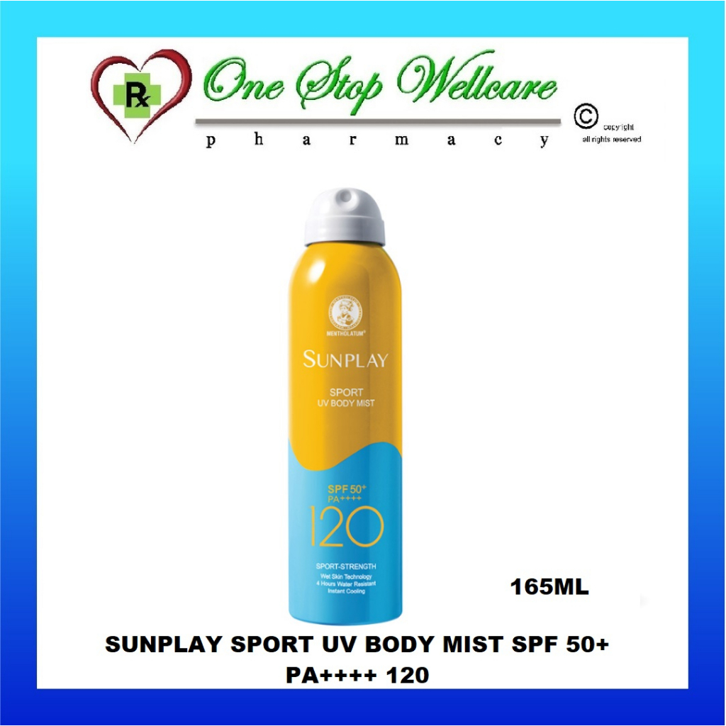 SUNPLAY SPORT UV BODY MIST SPF 50+ PA++++ 120 165ML (EXP:12/2025) | Shopee Malaysia