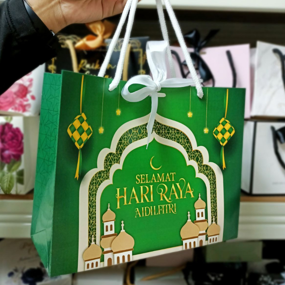 1 PCS HARI RAYA PAPERBAG RIBBON L/RAYA BOX/IFTAR BOX/KOTAK AIDILFITRI ...