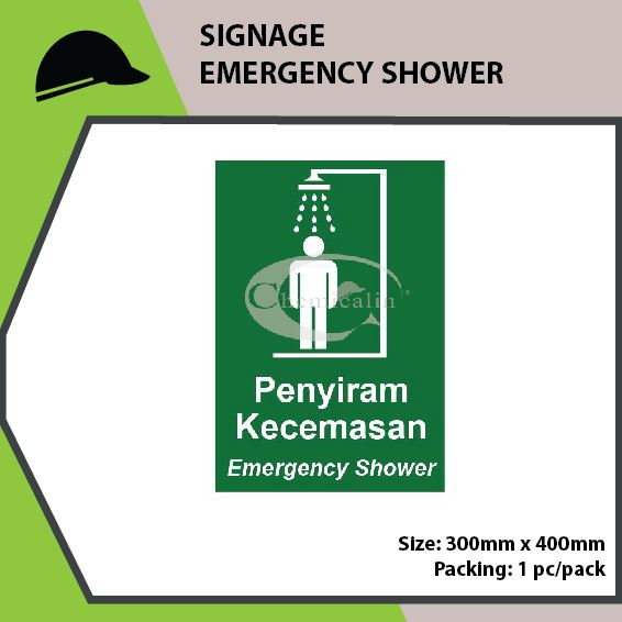 SIGNAGE EMERGENCY SHOWER | Shopee Malaysia