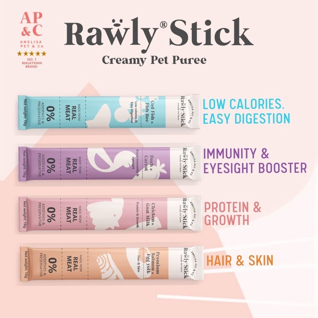 Amelisa Pet & Co. Rawly Stick Pet Puree 16g | Shopee Malaysia