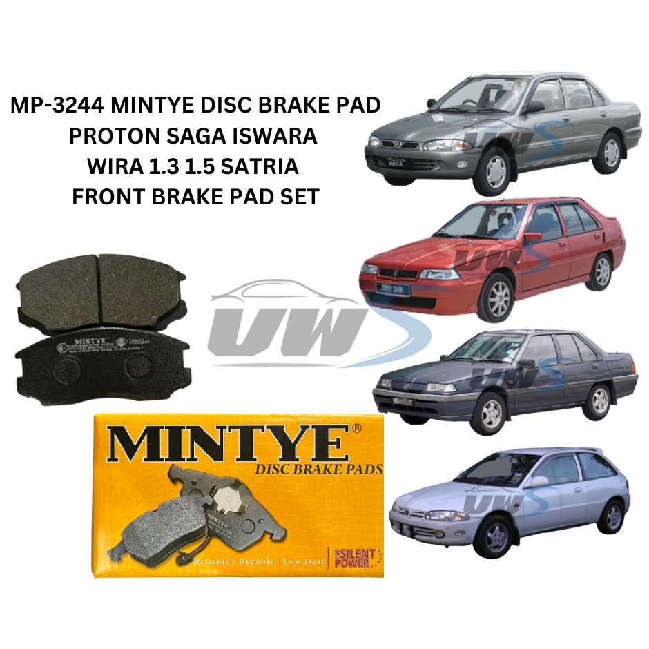 MP-3244 MINTYE DISC BRAKE PAD PROTON SAGA ISWARA WIRA 1.3 1.5 SATRIA ...