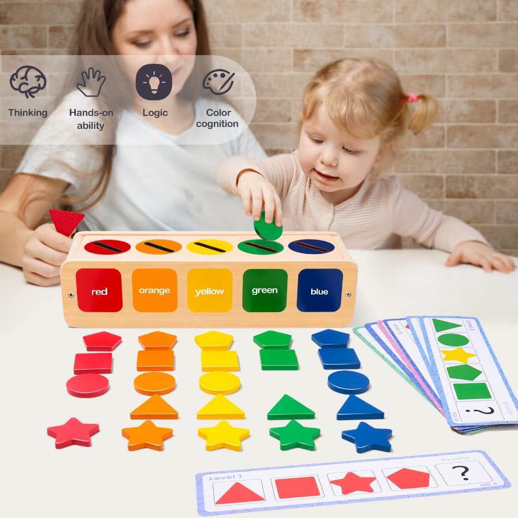 Educational Sorting Toys Baby shape Sorting Toy Coin Box Color&Shape ...
