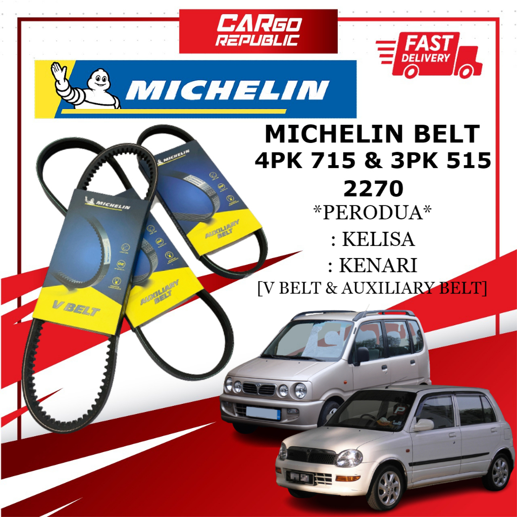 Michelin Belt [2270 / 4PK 715 / 3PK 515] Perodua Kelisa , Kenari V Belt ...