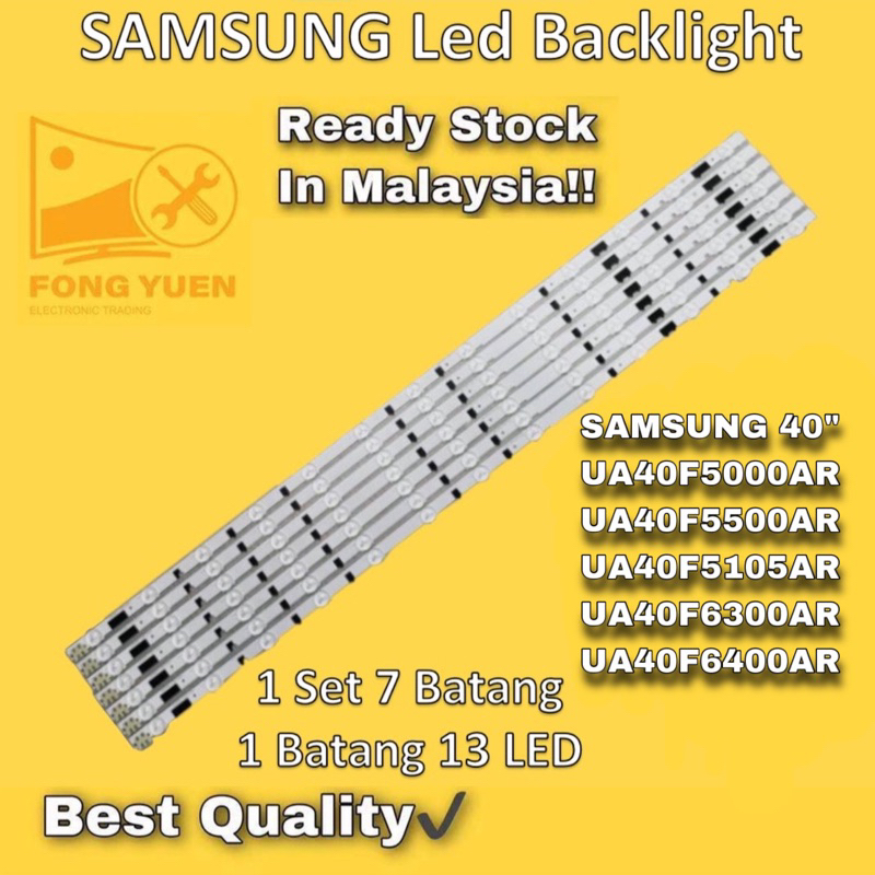 SAMSUNG 40" LED TV BACKLIGHT UA40F5000AR /UA40F5500AR/UA40F5105AR/UA40F6300AR/UA40F6400AR ...