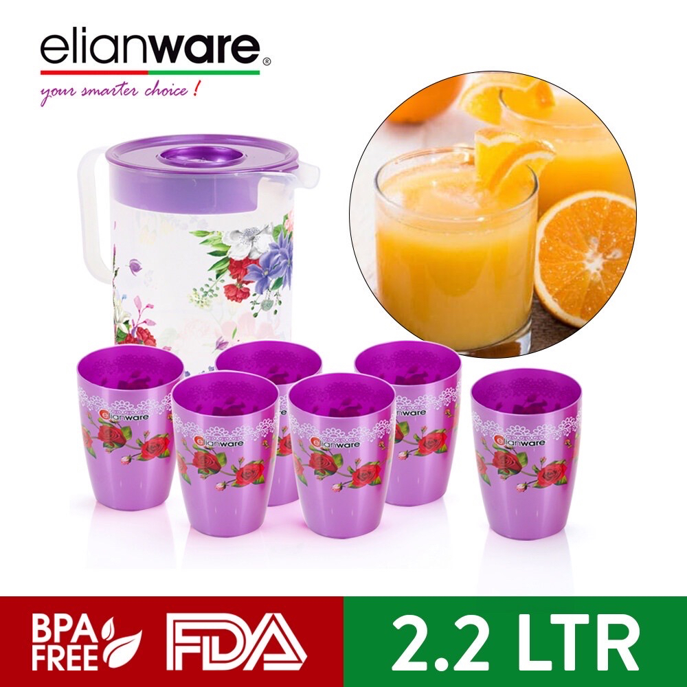 Elianware E-877 (F1) E-1129/6 (F) BPA-Free Plastic Flower Water Jug ...