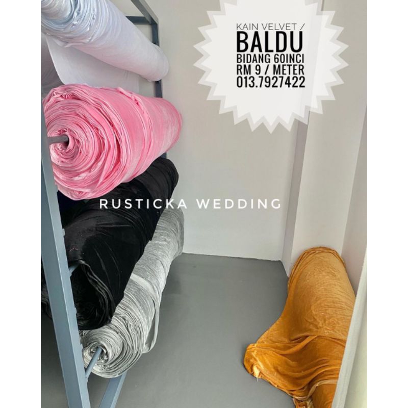 Kain Backdrop Pelamin Velvet Kain Velvet Plush baldu Meter Wedding ...