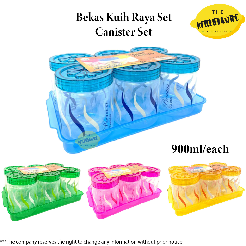 Bekas Kuih Raya Set / Cookies Container Set / Bekas Kuih Raya / Balang ...