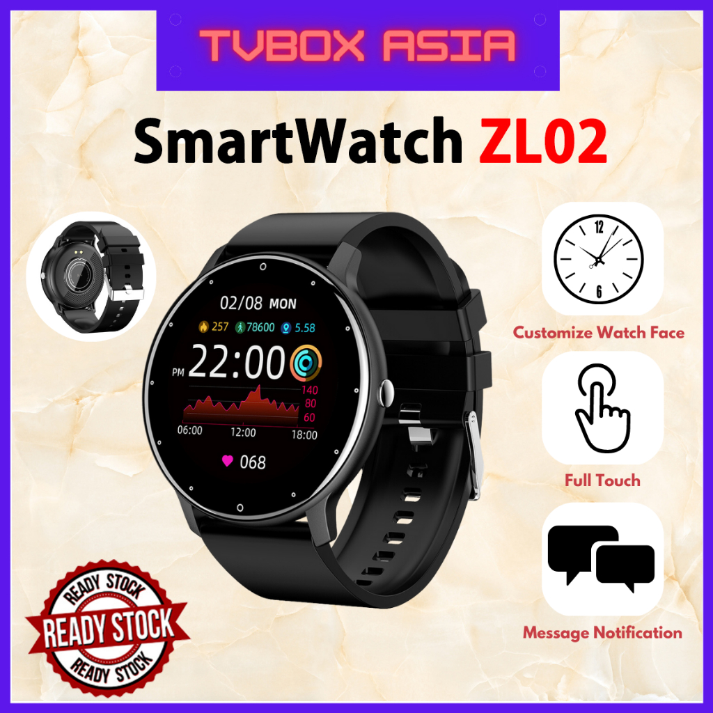 🔥Ready Stock🔥ZL-02 Smart Watch Sport Fitness Running Tracker SpO2 Heart ...