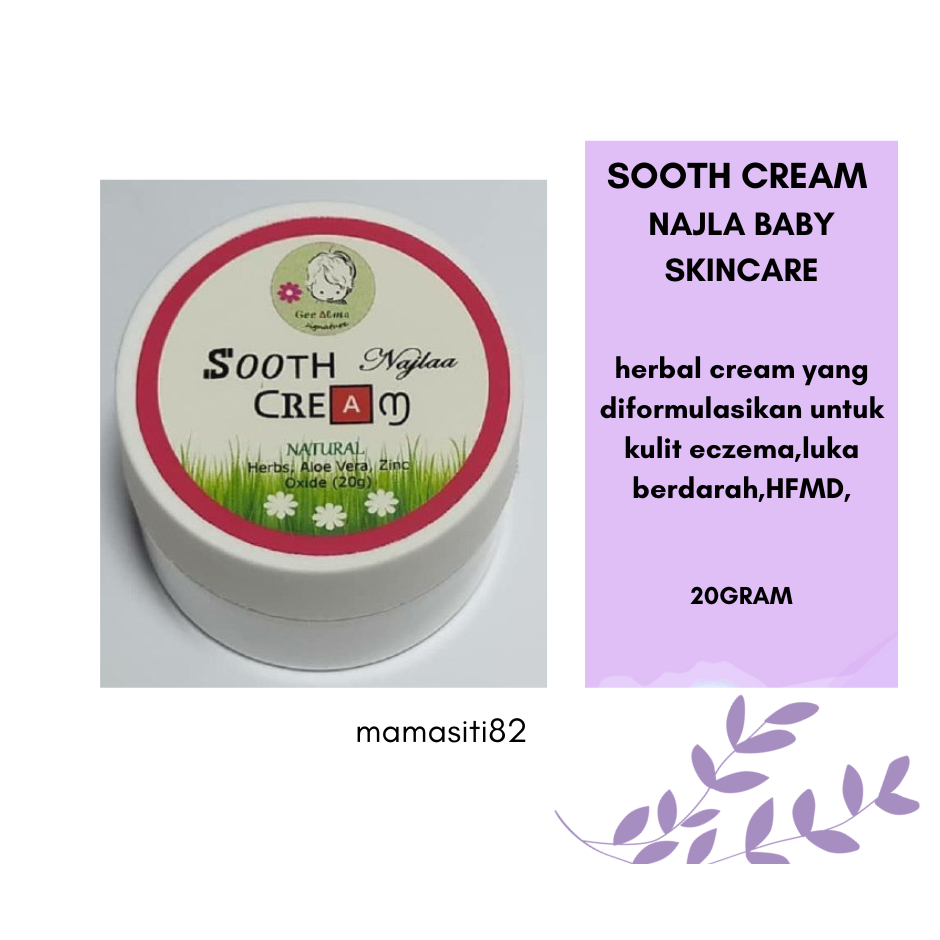 25gram Najlaa Herbal Cream Sooth Cream Baby Skincare ruam lampin Ekzema ...