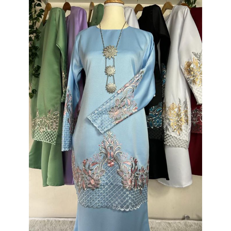 💥Ready stok💥Kurung Lace Aleesya Dutchess Satin by Anis Closet | Shopee ...