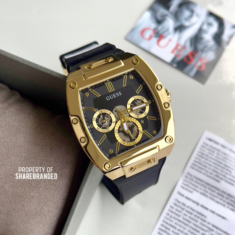 ( OFFICIAL WARRANTY ) Guess Phoenix Multifunction Quartz Watch Gold ...