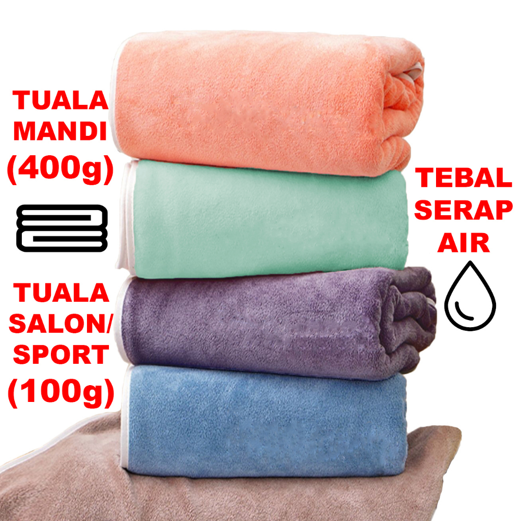 Tuala Mandi Besar Tebal Dewasa Thick Large Bath Towel Adult Size Soft ...