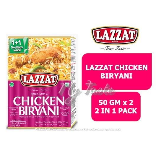 LAZZAT Chicken Biryani Masala / Rempah Nasi Beriani Ayam 50gm x 2 ...