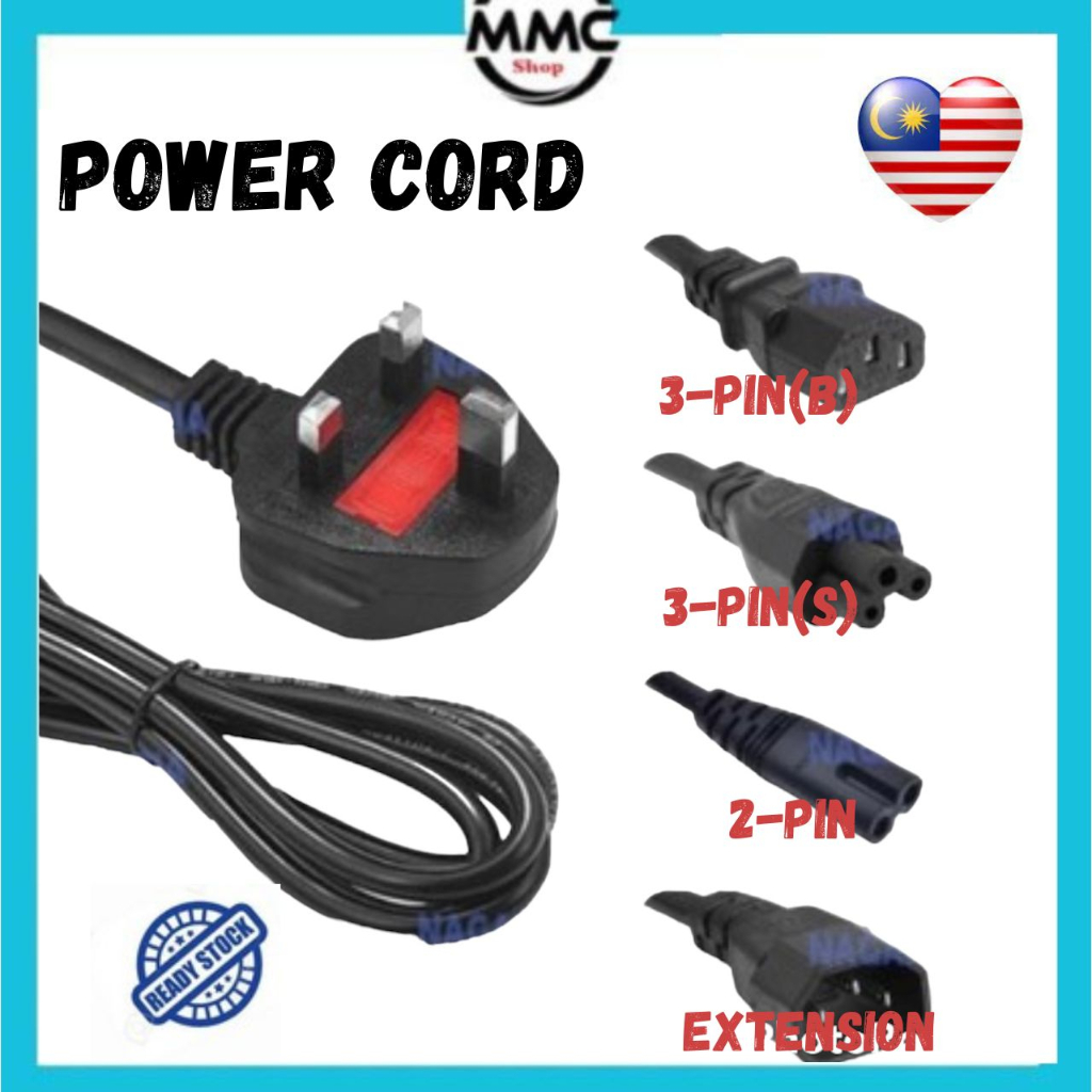 3 PIN 1.5M 500W/ UK 2 Figure 8 13A Fuse Desktop PC LCD Monitor Laptop ...