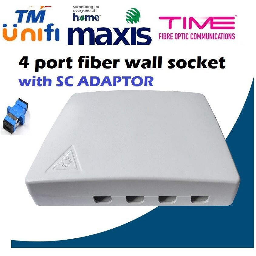 Fiber Wall Socket Simplex Duplex 4 or 8 Ports FTTH Fiber Optic Terminal ...