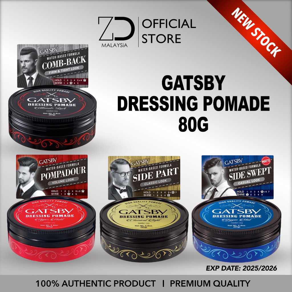 GATSBY Dressing Pomade Ultimate Lock/Upper Hold /Classical Tight/Yuppie ...
