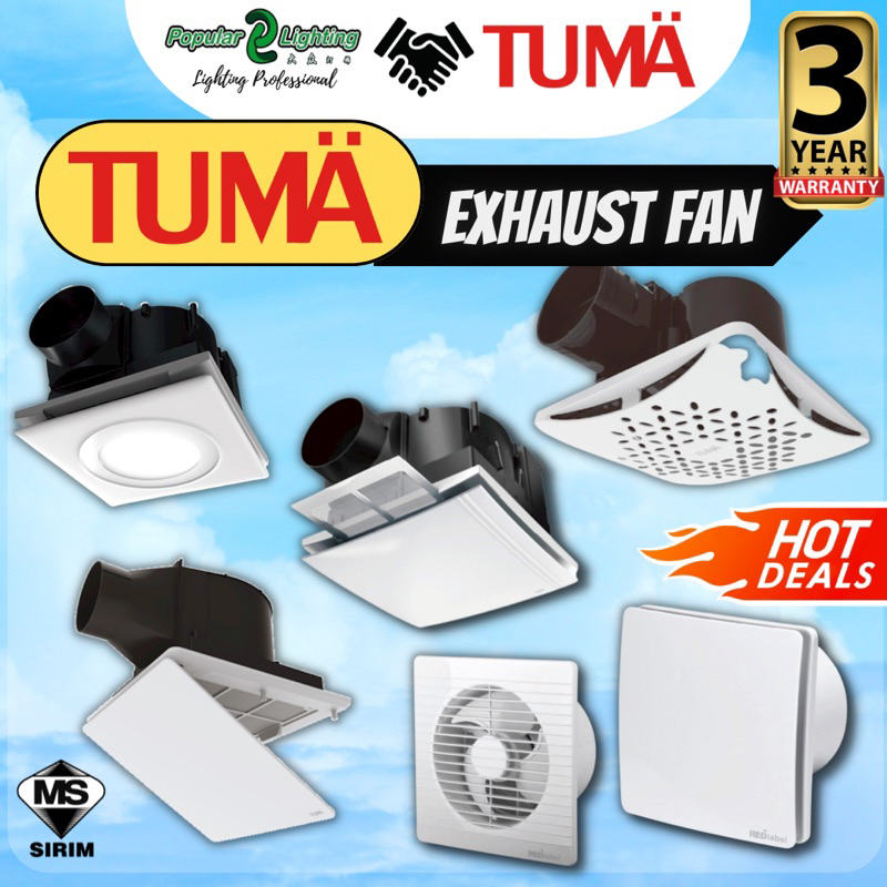 TUMA/RED LABEL DC MOTOR VENTILATION EXHAUST FAN ( SAKURA/IM25/COCO ...