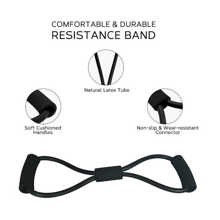 Yoga Elastic 8 Shape Rope Band Pulling Rope Chest Expander Home Gym ...