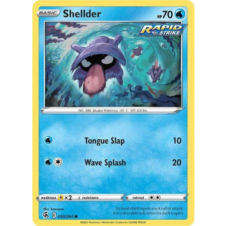 Shellder / 050/264 / Common / Sword & Shield Fusion Strike Pokemon ...