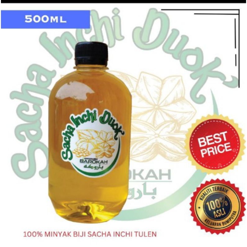 501ml. sacha inchi oil.... 100% minyak sacha inchi. cold pressed ...