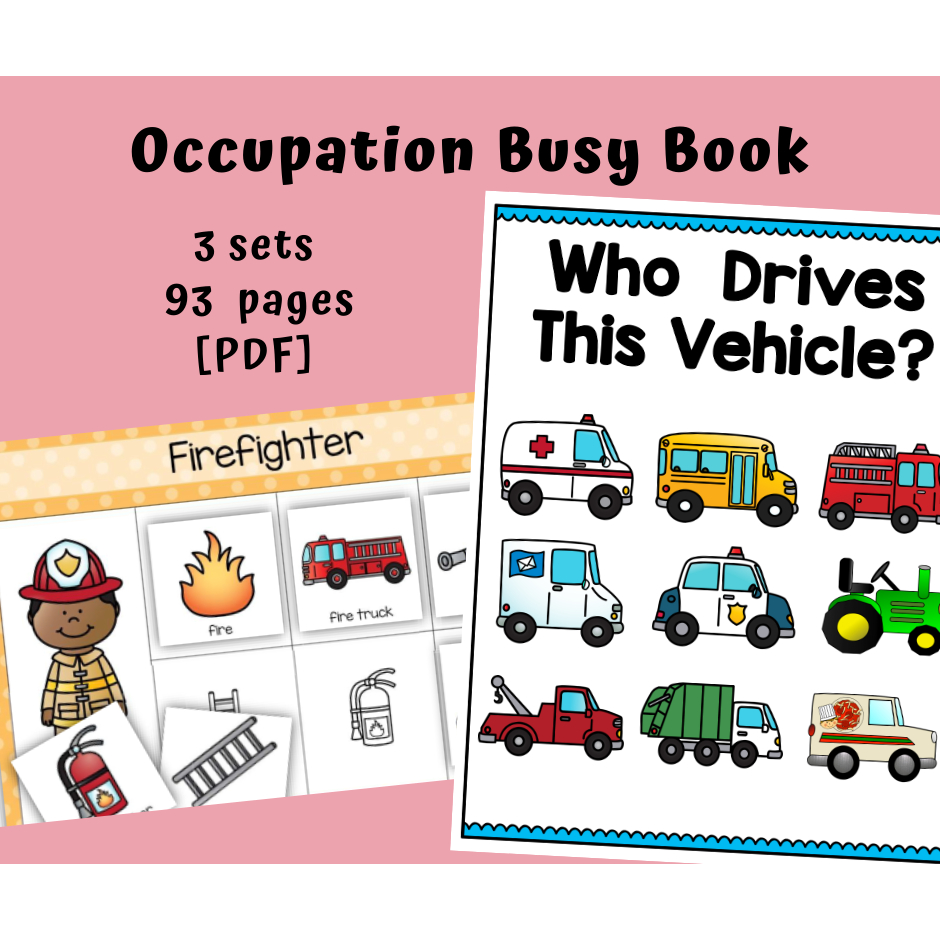 A85 - [PDF] Occupation Community Helpers Activity Pack Busy Book 3 sets ...