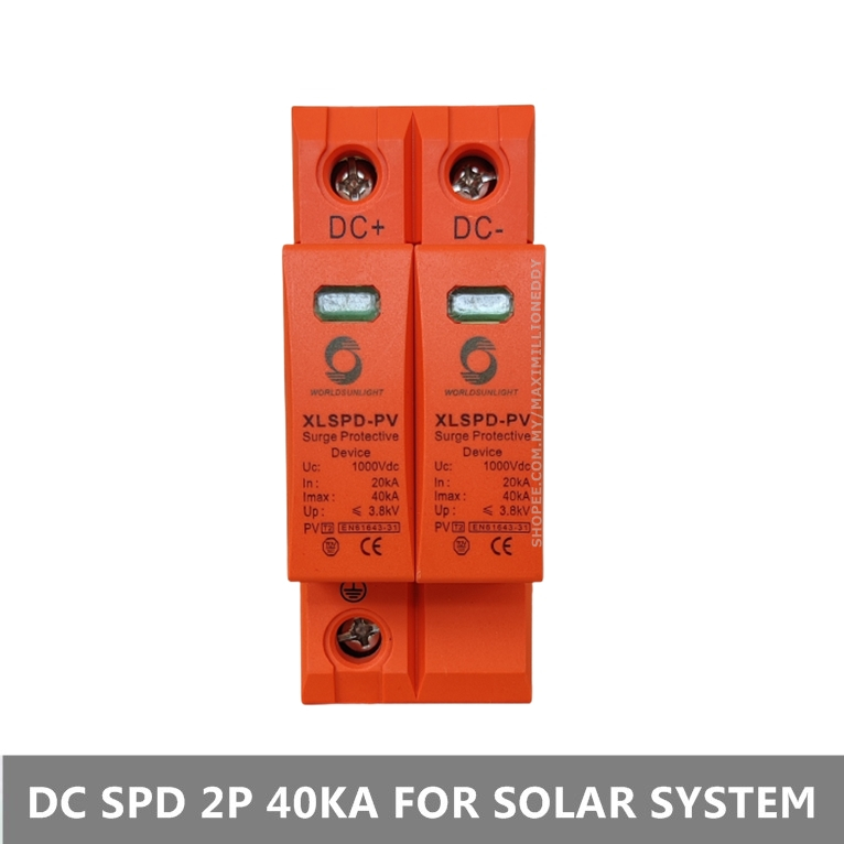 DC SPD Surge Protective Device Lightning Protector 20KA~40KA for Solar ...